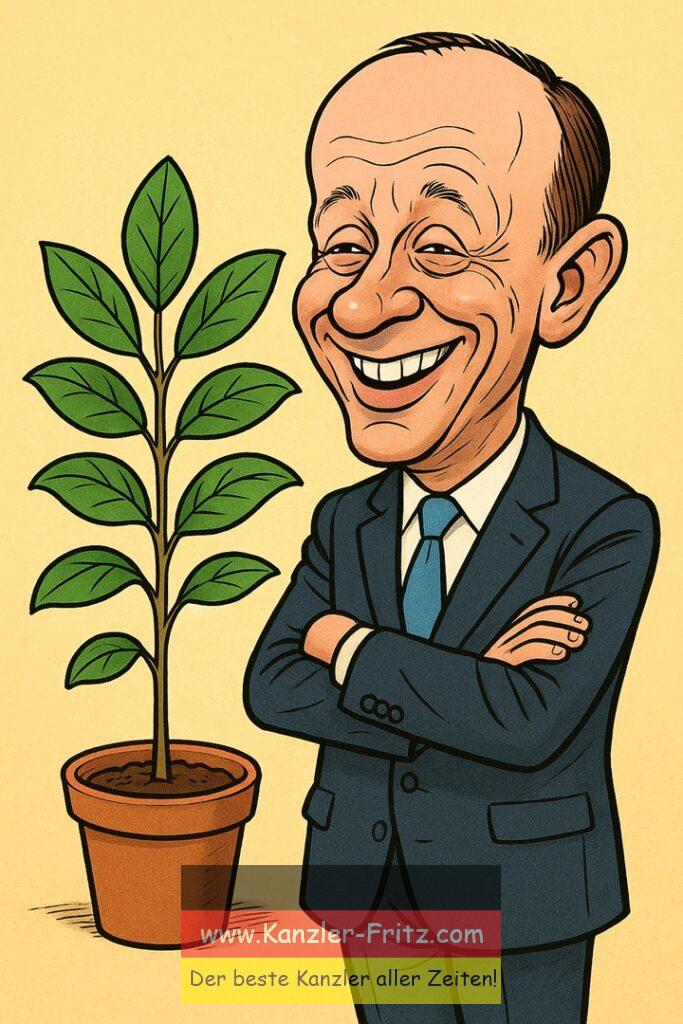 Friedrich Merz und die Topfpflanze von Ägypten